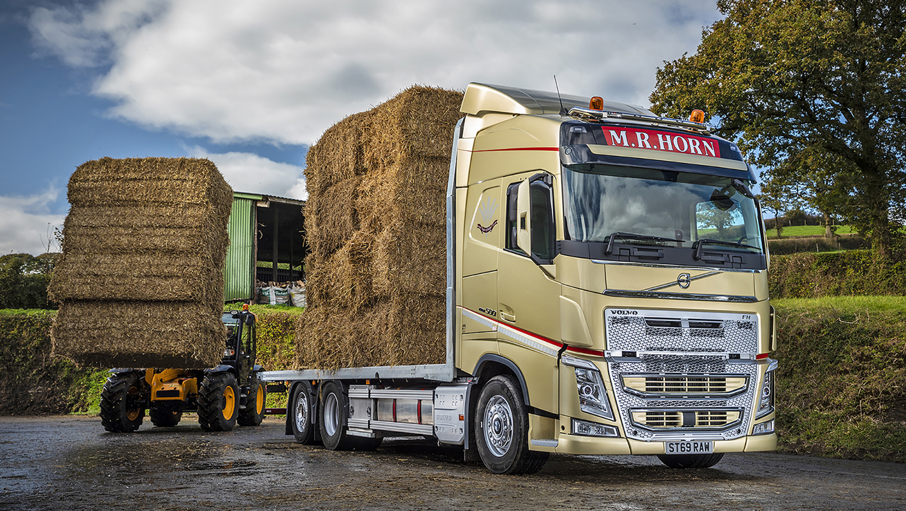 M.R. Horn makes hay and shines with a new gold liveried Volvo FH ...