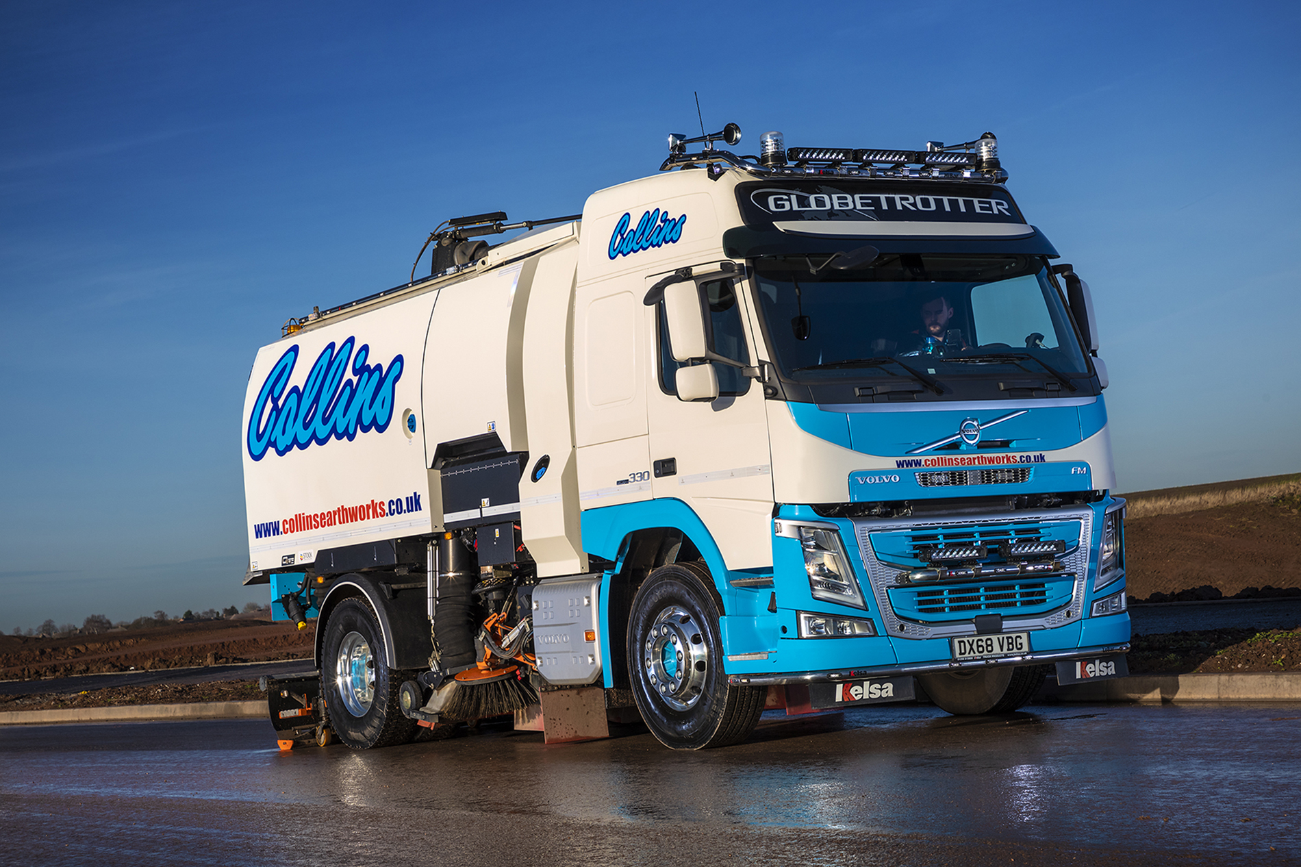 A New Volvo FM Rigid Boosts the Road Sweeper Fleet at Collins Earthworks