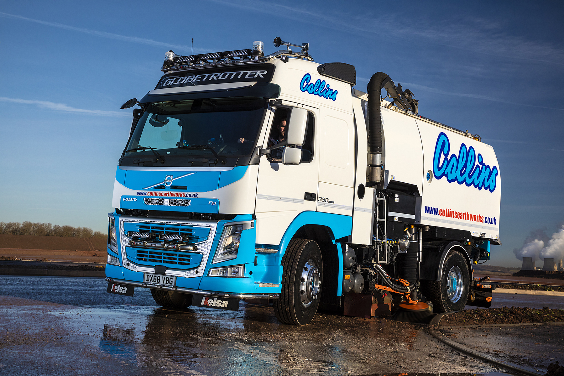 A New Volvo FM Rigid Boosts the Road Sweeper Fleet at Collins Earthworks